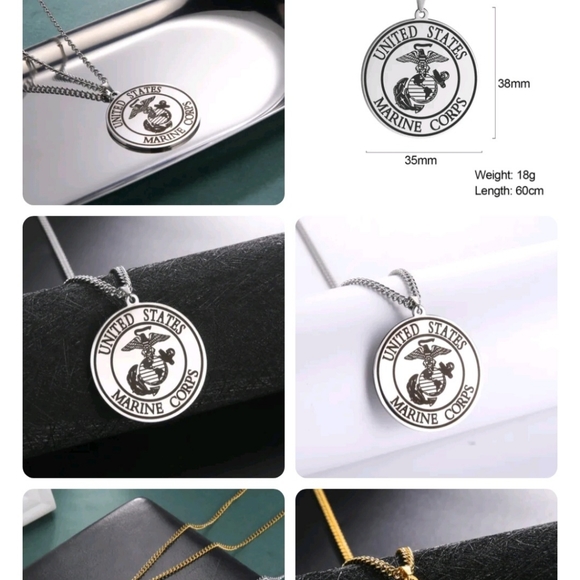 Accessories | New Stainless Steel Usmc Marine Corps Necklace | Poshmark